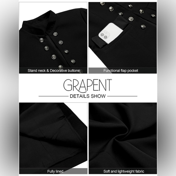 Jackets & Coats | Grapent Womens Business Casual Buttons Pockets Open ...